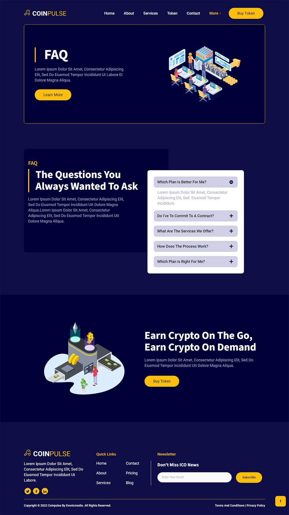 Coinpulse - Crypto Currency & Trading Elementor Template Kit by Evonicmedia